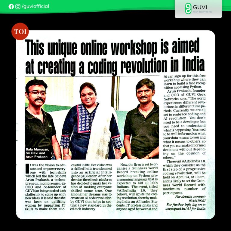 GUVI's AI for India 2.0: Partnering with Skill India for Success - GUVI ...