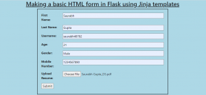 How To Make A Basic HTML Form In Flask?