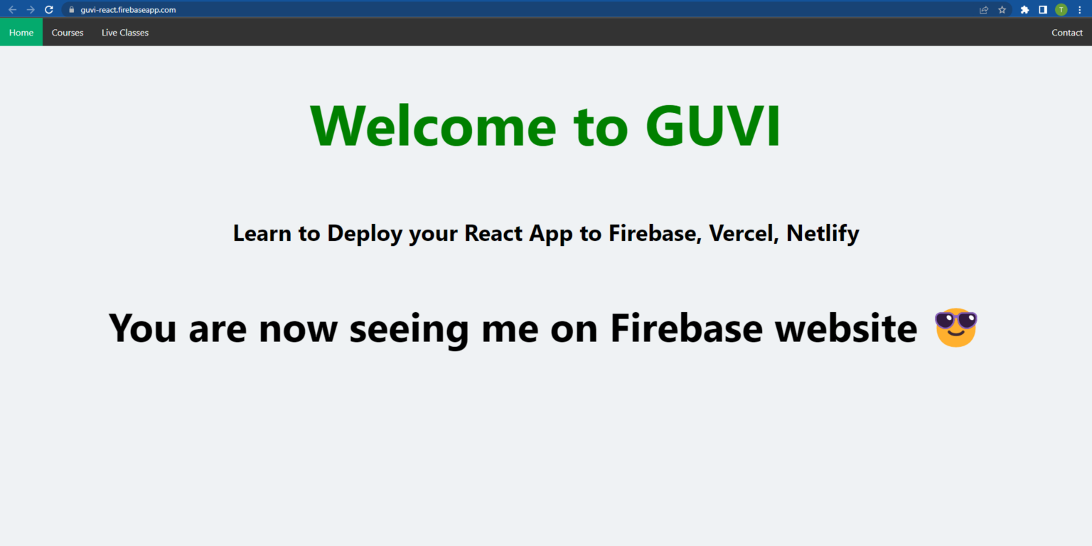 Deploy a React app for Free To Firebase, Vercel & Netlify - GUVI Blogs