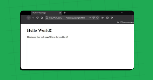 Create a Simple "Hello World" Page Using HTML [Source Code]