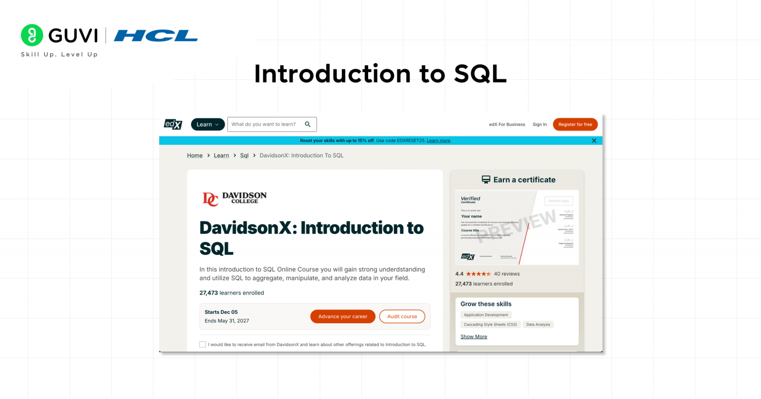 Top 8 SQL Course with Certificate [FREE + PAID]