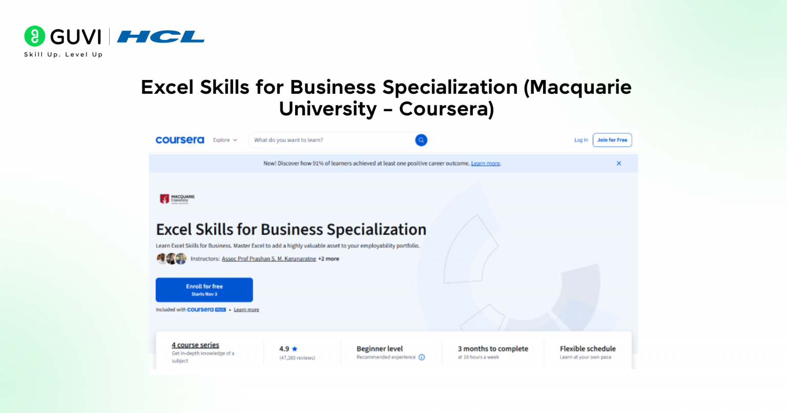 Top 7 Excel Courses with Certificate [FREE + PAID]