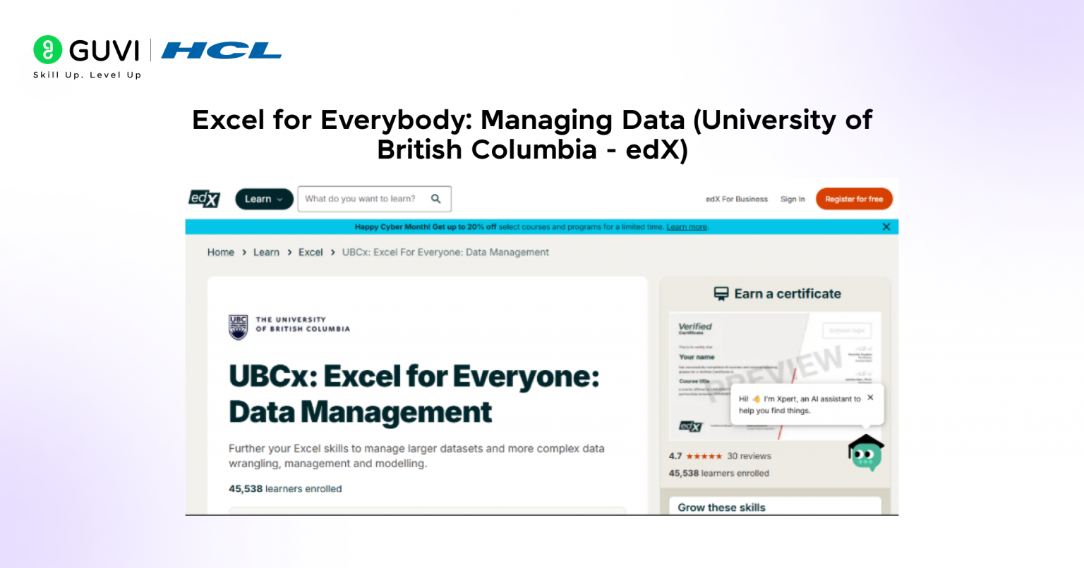 Top 7 Excel Courses with Certificate [FREE + PAID]