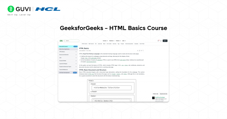 Free HTML Course with Certificate