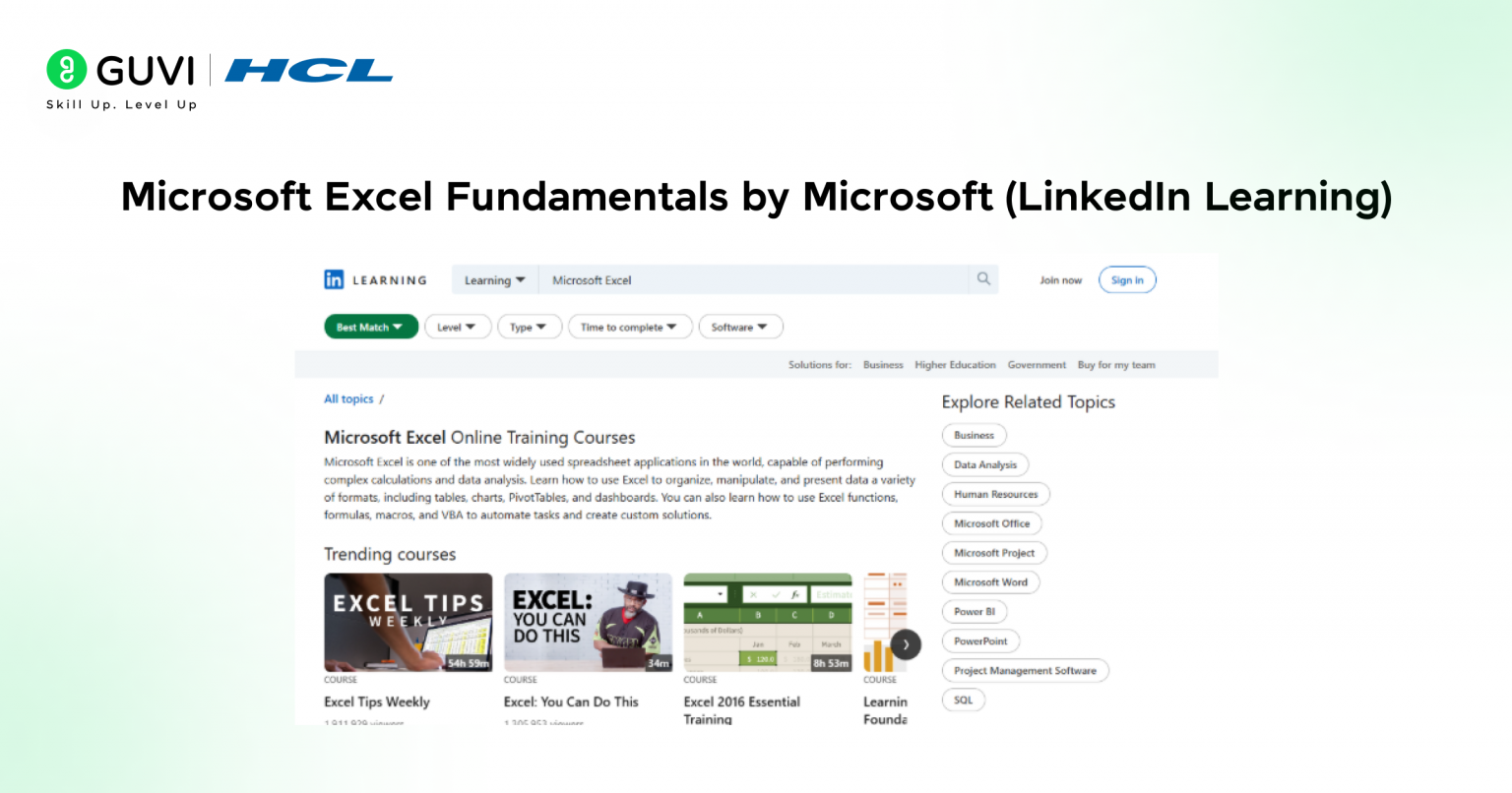Top 7 Excel Courses with Certificate [FREE + PAID]