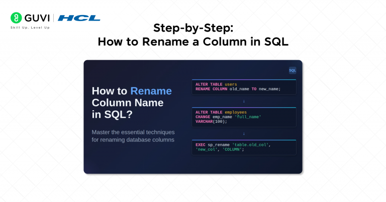How to Rename a Column in SQL: A Step-by-Step Guide